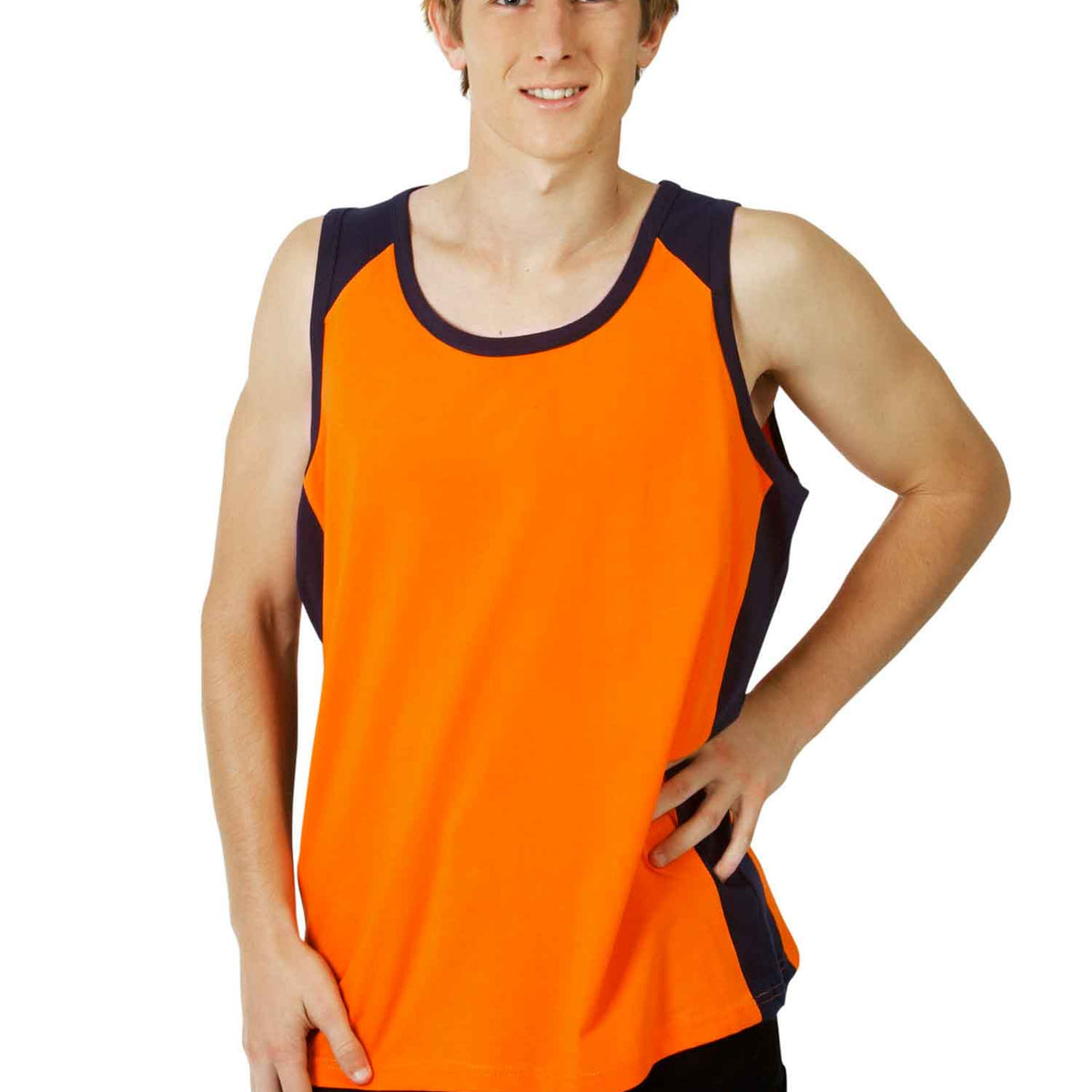 Blue Whale 100% Cotton Hi Vis Singlet | BLW-S84 | Seamstop