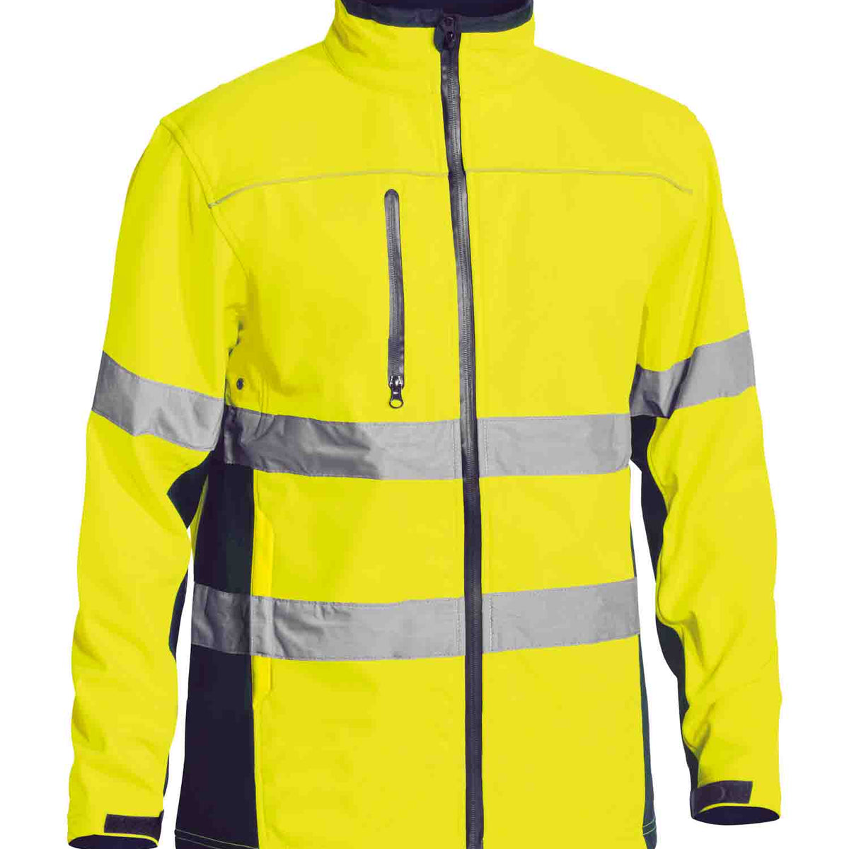 Bisley Mens Taped Hi Vis Soft Shell Jacket | BSL-BJ6059T | Seamstop