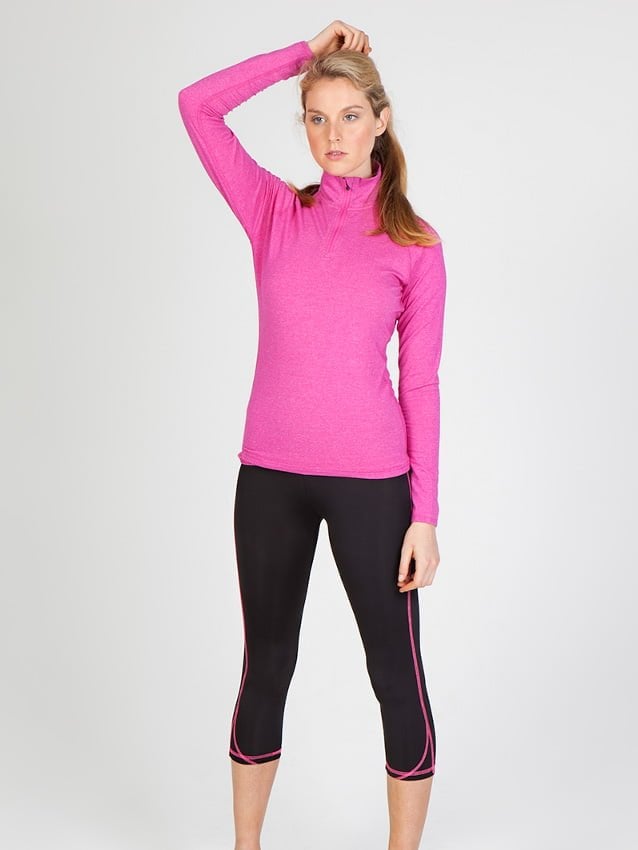 Ramo Ladies Greatness Half Zip Mock Neck | RMO-F389LD | Seamstop