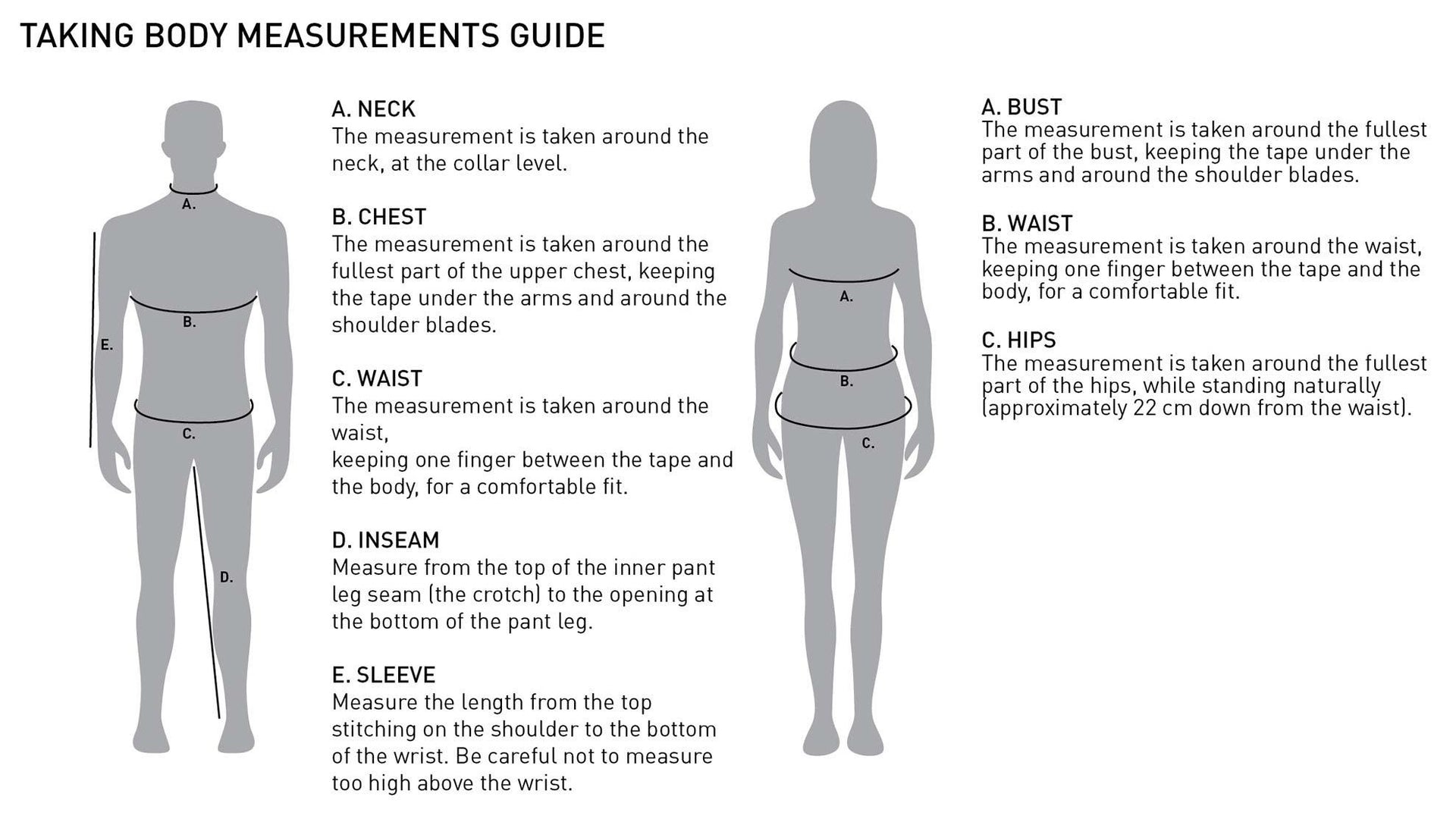 Size Guide | Seamstop